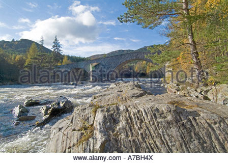 Invercauld Bridge over the River Dee near Balmoral in Royal Deeside ...