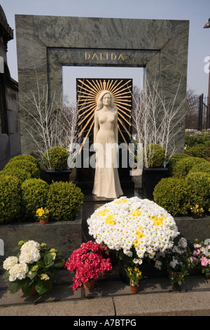 The grave and monument to Dalida a French singer born in Egypt to ...