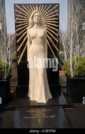 The grave and monument to Dalida a French singer born in Egypt to ...