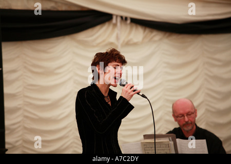 Sarah Bennett performing live at the Nantwich Blues and Jazz Festival ...