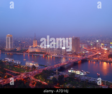 Cairo At Dusk Viewed From The Cairo Tower Stock Photo - Alamy