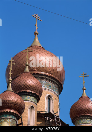 Romania, Bucharest, Russian Church, onion domes Stock Photo - Alamy