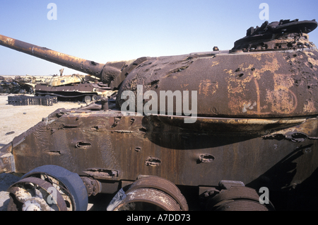 The remains of saddam Hussein s tanks destroyed on the road to Basra by ...