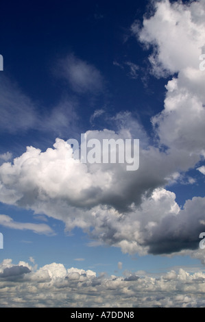 light cumulus clouds in the blue sky Stock Photo - Alamy