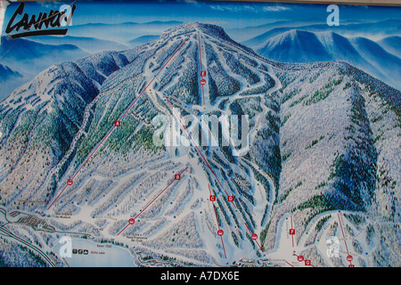 Trail Map at Cannon Ski Area Franconia Notch State Park Franconia NH ...