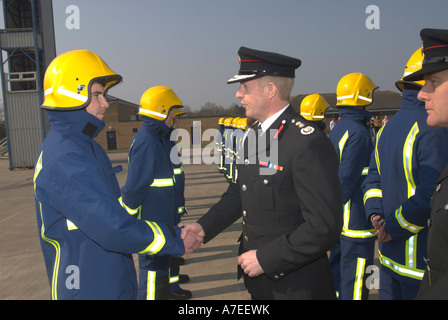Fire recruits at their passing out ceremony UK Stock Photo: 11815167 ...
