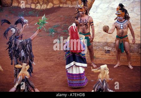 Nude woman with face and body paint dances during Nimbin's Mardi Grass ...