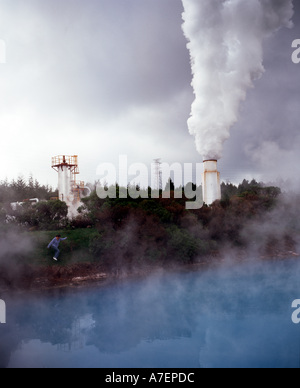 Mexico, Michoacan, Los Azufres, North America. Geothermal energy Stock ...