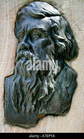 A sculpture of Sir Henry Parkes the Father of Federation overlooks ...