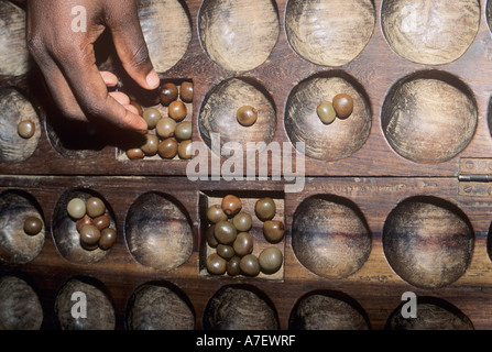 Bao (mancala) game, Tanzania, Africa Stock Photo - Alamy