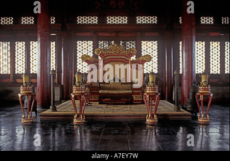 One of the throne rooms in the Forbidden City in Beijing China Stock ...