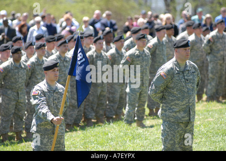 Soldiers of the Massachusetts National Guard, 181st Infantry Regiment ...