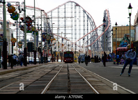 Blackpool tram and the pepsi max big one roller coaster ride lancashire ...