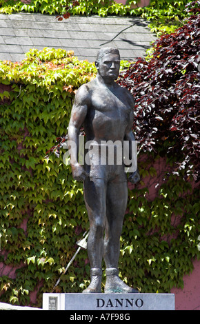 Statue of former world wrestling champion Danno O Mahony in Ballydehob ...