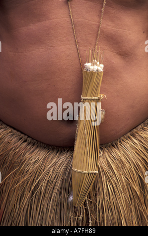 SA, Peru, Napo River Region, Peruvian Rainforest. Stomach of Yagua ...