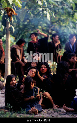 Ashaninka woman with red face paint Stock Photo - Alamy