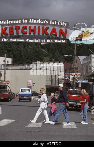 Welcome Sign, Ketchikan, Alaska, Southeast Alaska, USA Stock Photo - Alamy