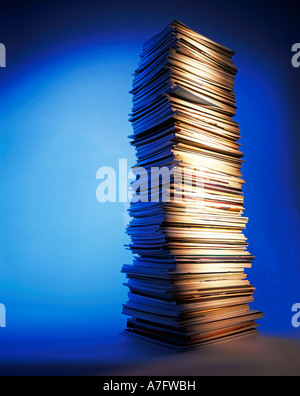 stack of books in a library Stock Photo - Alamy