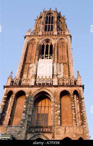 Gothic Domtoren or Dome Church Tower with blue sky background in ...