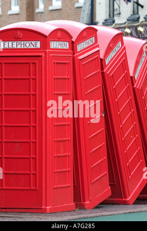 Red telephone box sculpture called OUT OF ORDER in Kingston Upon Thames ...