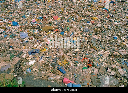 rubbish desposal trash garbage on landfill tip dump Stock Photo - Alamy