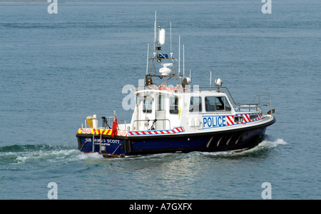 Police launch boat *Mitchell 31" Mk III (3) going at speed off ...