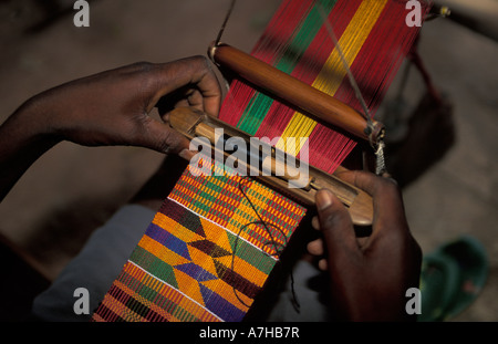 Kente weaving, Volta region, Ghana Stock Photo - Alamy