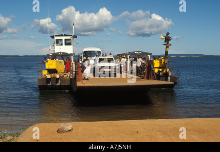 Motor ferry crossing to Buggala the main island of the Ssese Island ...