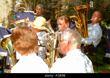 Highworth Silver Band at Longworth Oxfordshire Village Fete Stock Photo ...