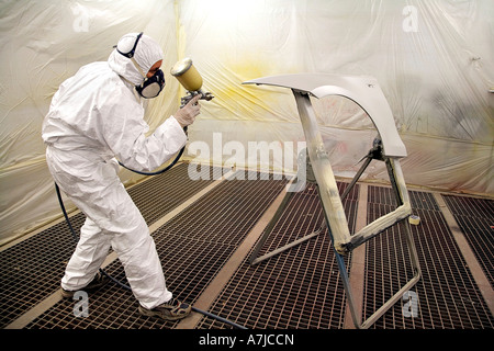 Coachwork; spary painting Stock Photo - Alamy