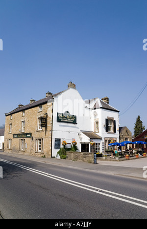 The Old Hall Pub Hope village Hope valley Peak District National Park ...