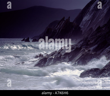 Surf, Dunmore Head, Dingle Peninsula, County Kerry, Ireland, British ...
