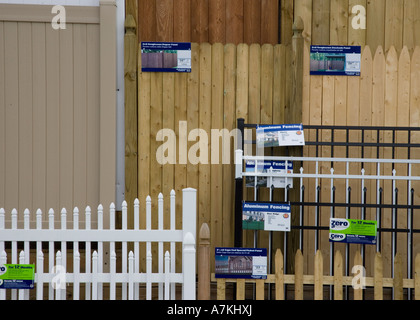 Fences on display at a home center Stock Photo - Alamy