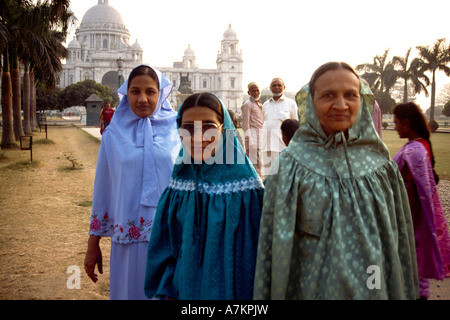 Kolkata India The Maidan Burqa Muslim Women From Madras Stock Photo - Alamy