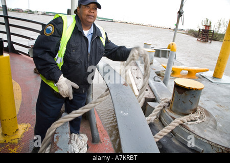 New Orleans Ferry Boat Worker Stock Photo - Alamy