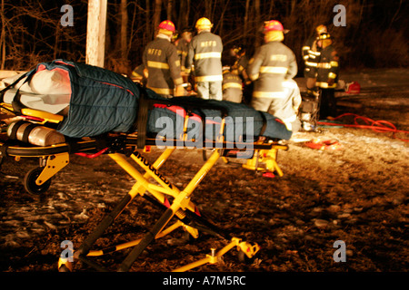 Fire training of rescuing victims in a structure collapse using air ...