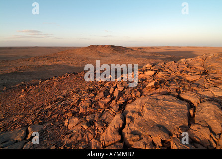 Rocky plateau of the Hamadat al-Hamrah, Sahara Desert, Libya Stock ...