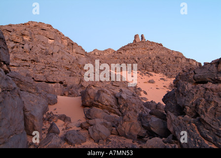 Jebel Acacus at dawn, Sahara Desert, Libya Stock Photo - Alamy