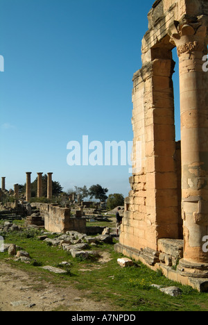 Cyrenaica Cyrene Libya . Ancient ruins and headless stone statues ...