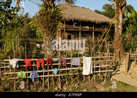 Traditional Shan house in Putao, Kachin State, Myanmar Stock Photo - Alamy