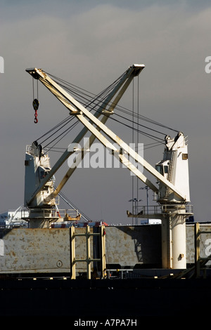 Bulk carrier freighter ships loading gypsum at Port Thevenard near ...