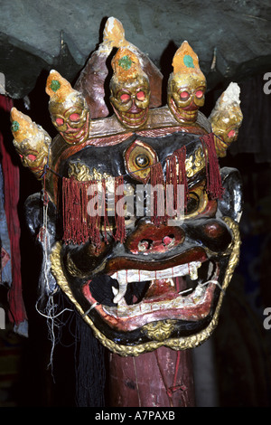 mask in the gonkhang of Spituk monastery, India, Ladakh Stock Photo - Alamy