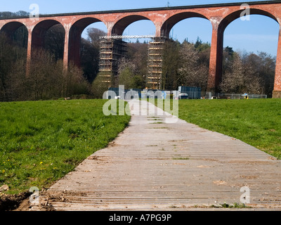 Eve Trackway made from aluminium panels used to form a temporary road ...