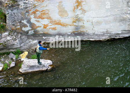 Horizontal Fly fishing at a favorite sight Stock Photo - Alamy