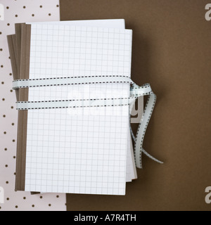 Two hardcover notebooks with ribbon Stock Photo - Alamy