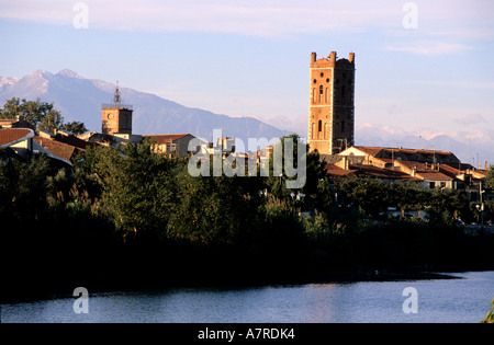 The village on the Agly river. Rivesaltes town, Roussillon, France ...