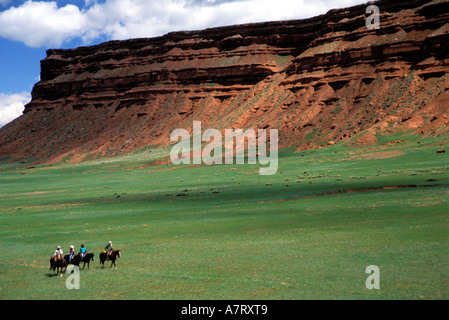 United States, Wyoming, cow boys from the Flitner ranch in Greybull ...