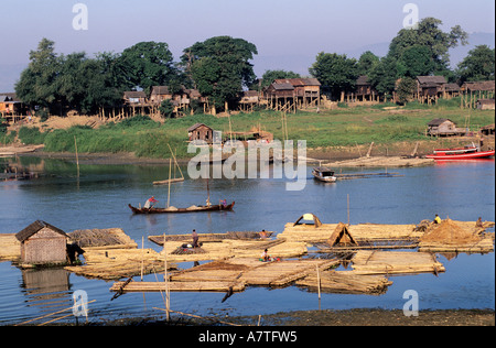 Myanmar (Burma), Mandalay, banks of the Irrawady river Stock Photo - Alamy