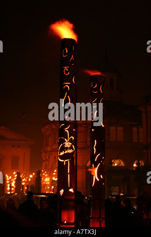 Luminox festival lights in Oxford on 17th march 2007 to celebrate 1000 ...
