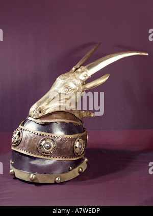 weapons/arms, defensive arms, helmets, ceremonial helmet, Milan, 2nd ...